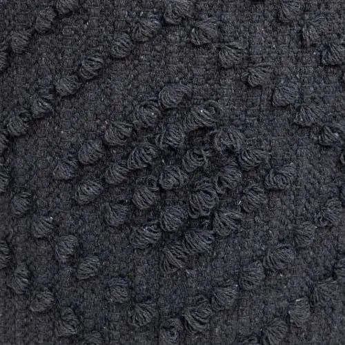 NORTHLIGHT Woven Cotton Textured Round Pouf14"