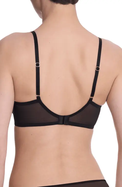 Natori Flora Unlined Lace Balconette Underwire Bra - Black