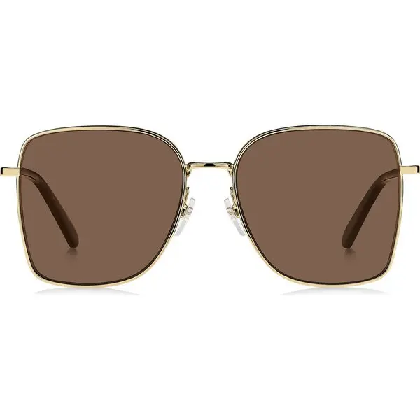Marc Jacobs 58mm Square Full Rim Sunglasses - Gold Brown