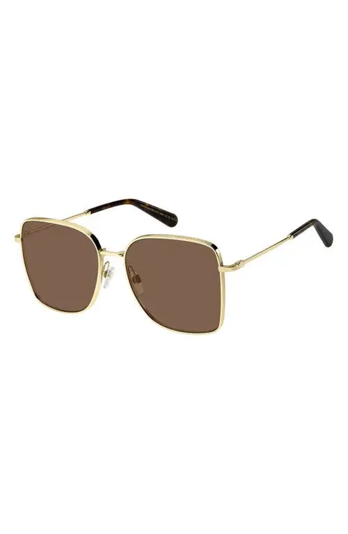 Marc Jacobs 58mm Square Full Rim Sunglasses - Gold Brown