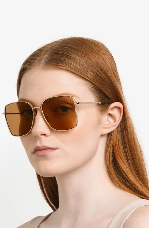 Marc Jacobs 58mm Square Full Rim Sunglasses - Gold Brown