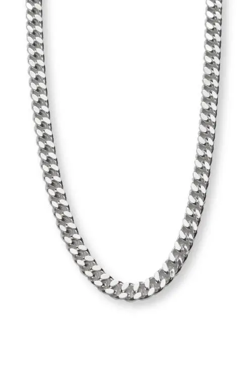 Argento Vivo Curb Chain Necklace - Silver