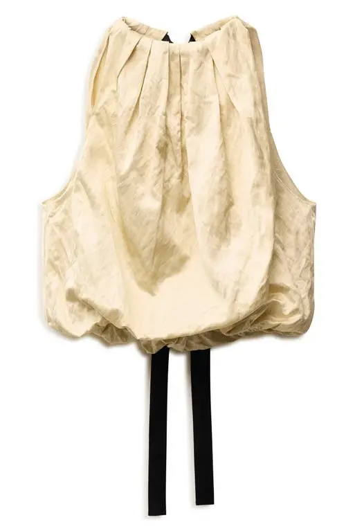 Mango Sleeveless Metallic Bubble Hem Top