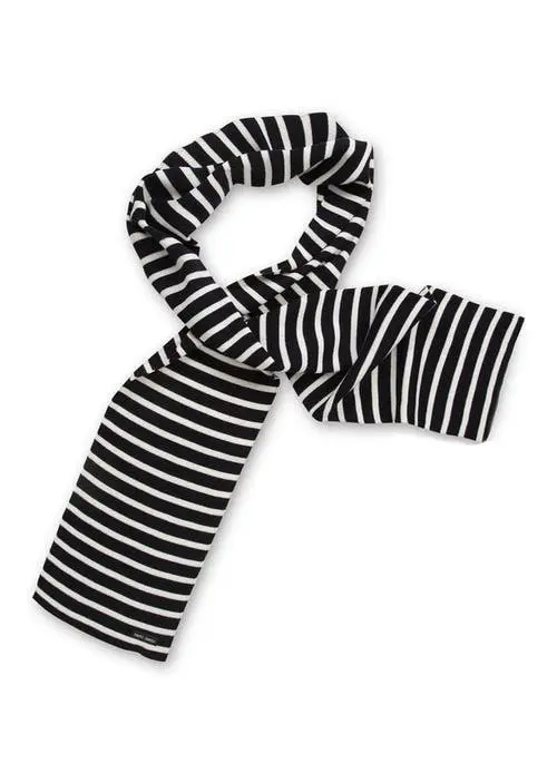Saint James Duguaystriped Scarf - Navy/ivory