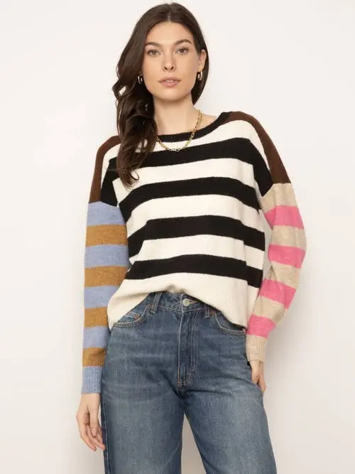 Central Park West Deacon Striped Crew