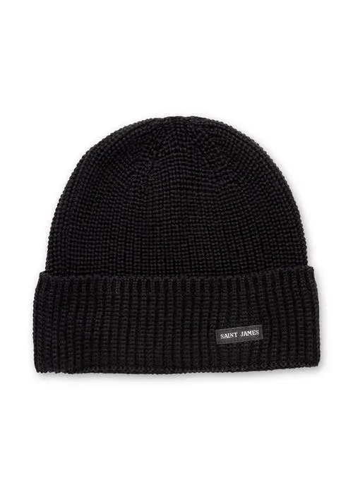 Saint James Canotpurl Knit Beanie - Black