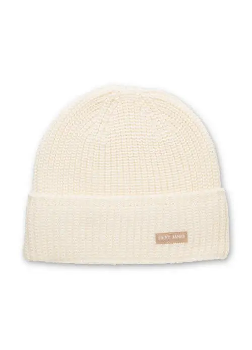 Saint James Canotpurl Knit Beanie - Ivory