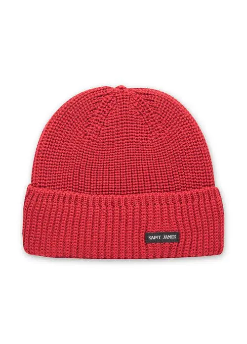 Saint James Canotpurl Knit Beanie - Maroon