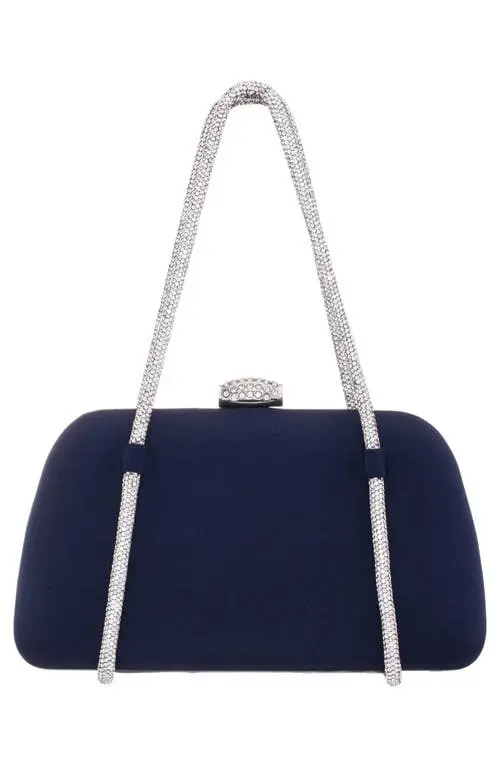 Nina Camara Frame Clutch - Navy