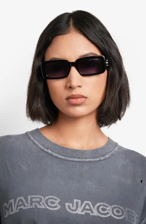 Marc Jacobs 53mm Rectangular Sunglasses - Black