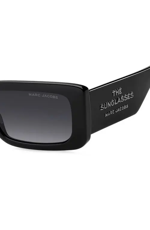 Marc Jacobs 53mm Rectangular Sunglasses - Black