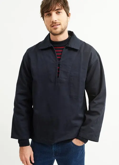 Saint James Nemo Ii French Sailor Canvas Jacket