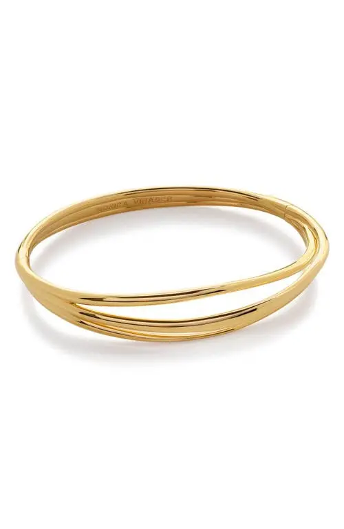 Monica Vinader Nura Wrap Bangle - 18ct Gold Vermeil