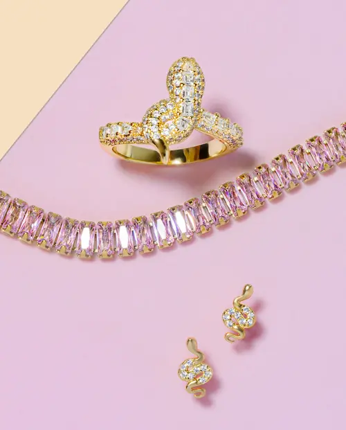 MAZIN JEWELS Mini Snake Stud Earrings