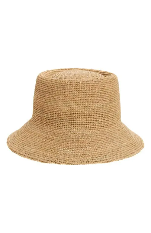 Lack Of Color Raffia Bucket Hat - Natural