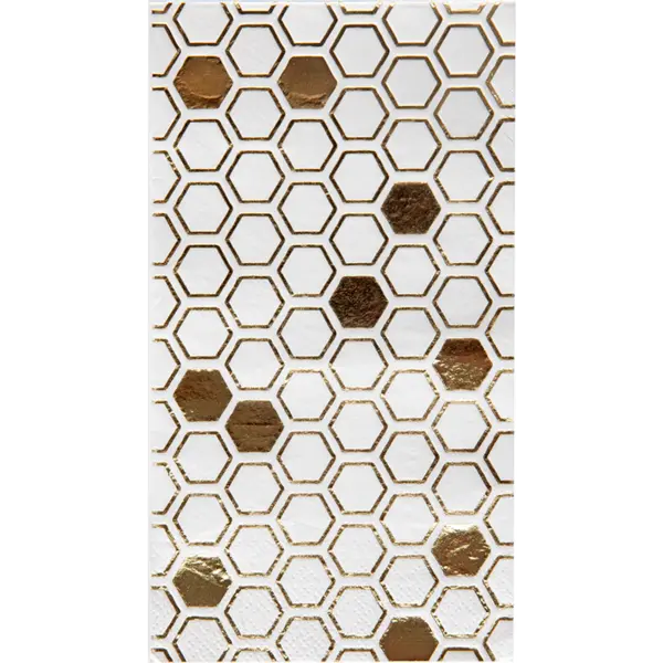 JOLLITY & CO Gold Foiled Hexagon Guest Napkins - Assorted Pre-pack