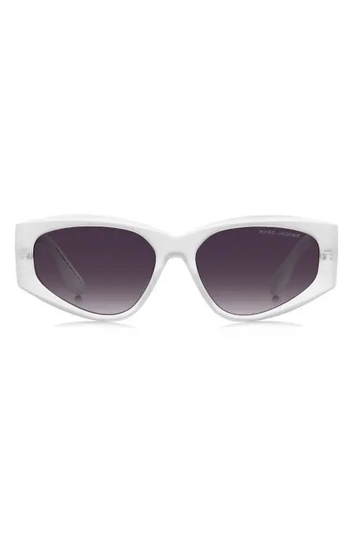 Marc Jacobs 56mm Cat Eye Sunglasses - Matte Crystal