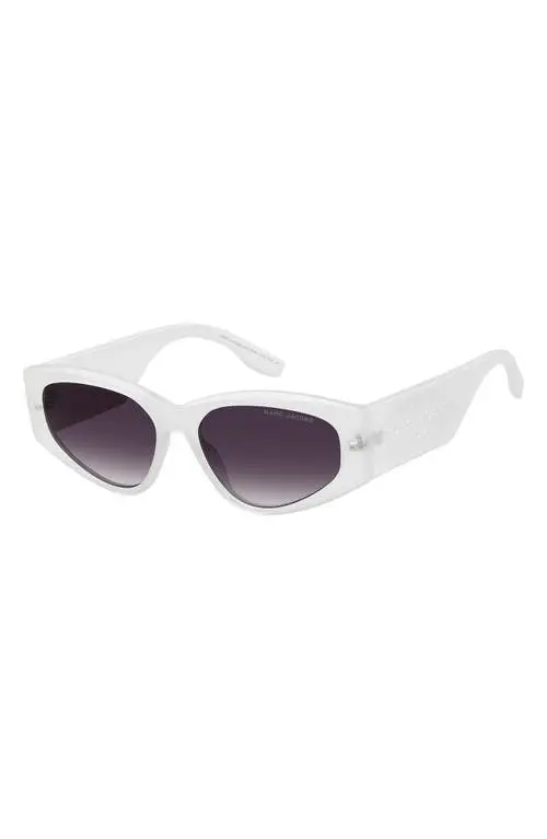 Marc Jacobs 56mm Cat Eye Sunglasses - Matte Crystal