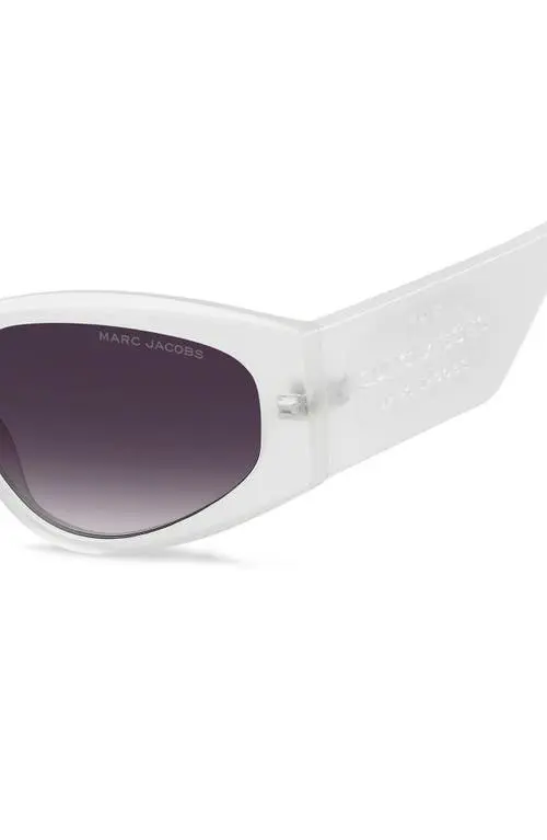 Marc Jacobs 56mm Cat Eye Sunglasses - Matte Crystal