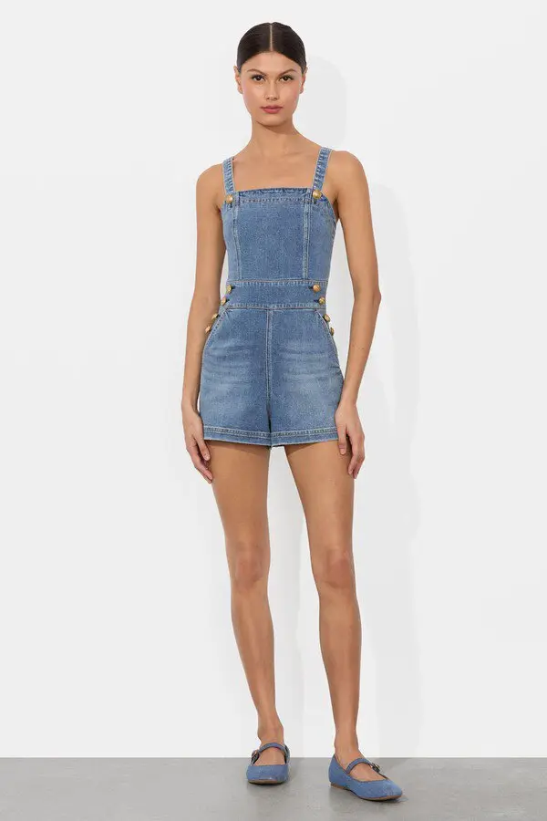 Alice + Olivia Vita Romper - Denim