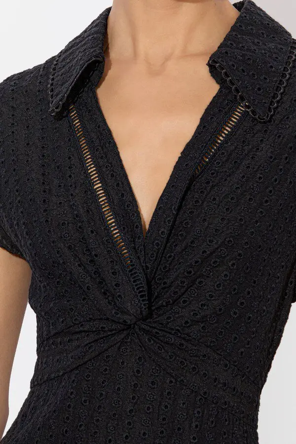 Alice + Olivia Mila Eyelet Mini Dress