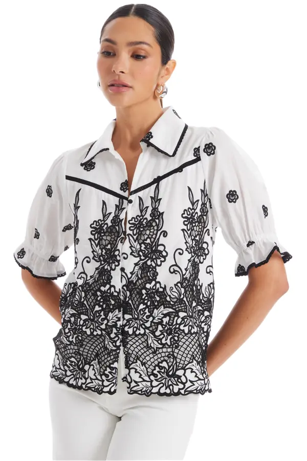 Allison Lydia Embroidered Blouse