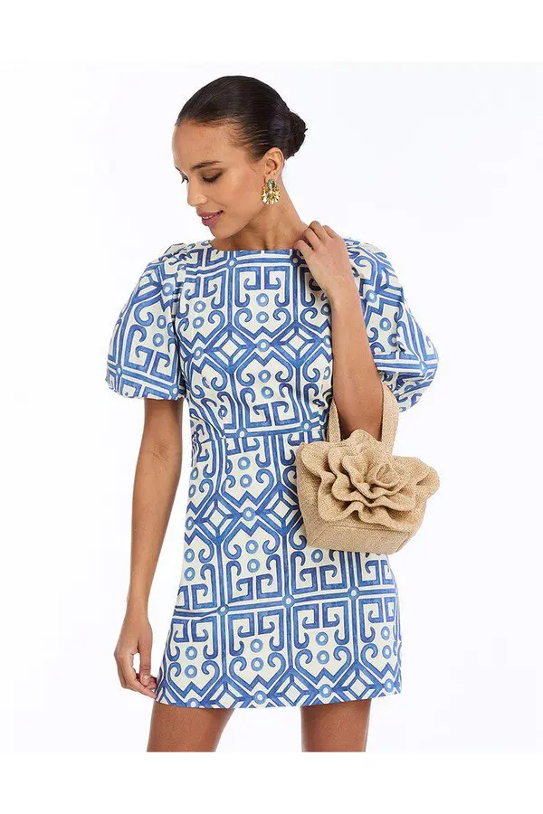 knee length dresses for ladies Faye Denim Mini Dress – CAYLO main image 0