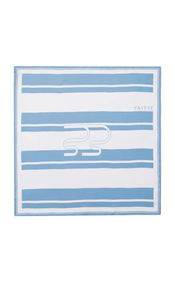 YAITTE Exclusive Silk Scarf - Blue