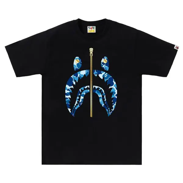 A BATHING APE Abc Camo Shark Tee /blue - Black