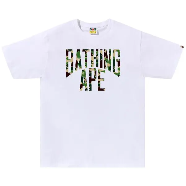 A BATHING APE Abc Camo Nyc Logo Tee /green - White
