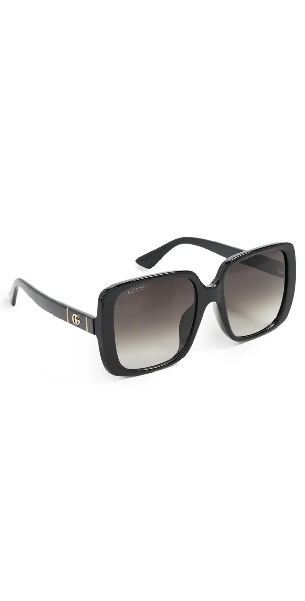 Gucci Square Frame Sunglasses - Black-black-grey