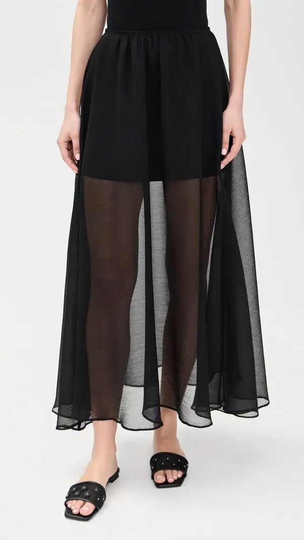 Enza Costa Japanese Yoryu Chiffon Skirt