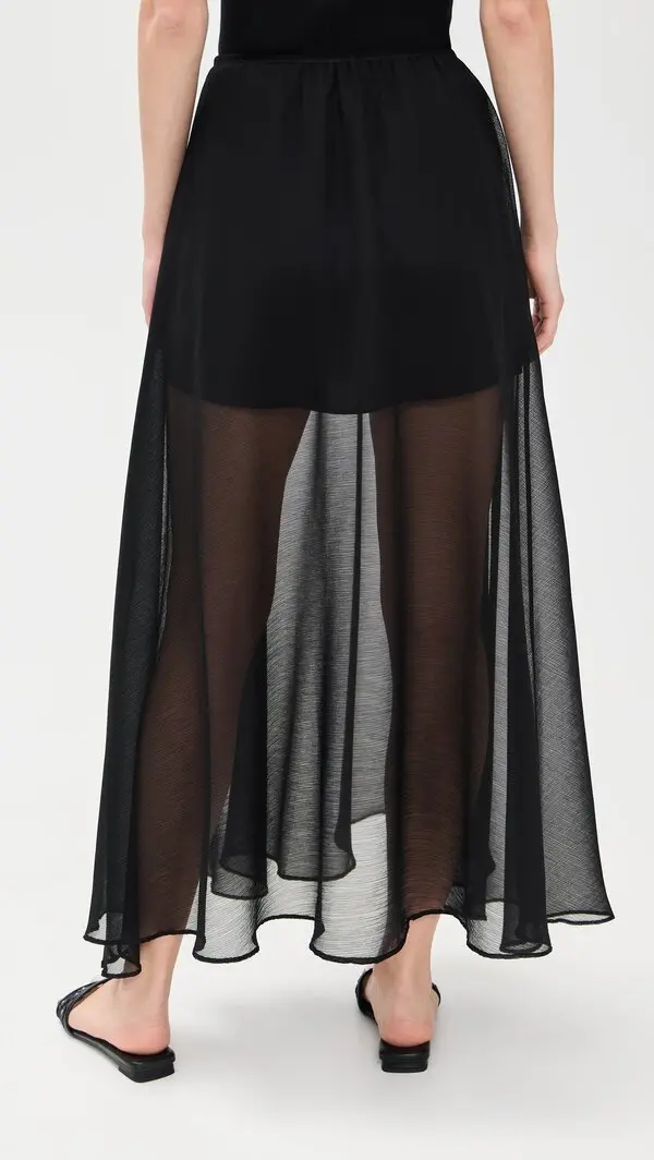 Enza Costa Japanese Yoryu Chiffon Skirt