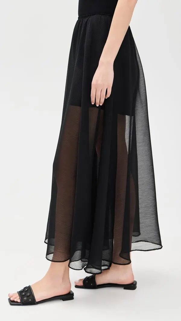 Enza Costa Japanese Yoryu Chiffon Skirt