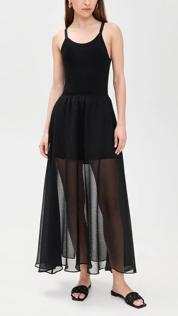 Enza Costa Japanese Yoryu Chiffon Skirt