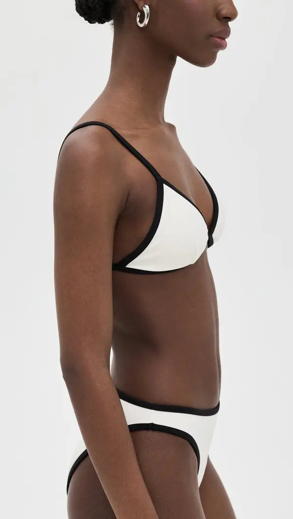 Good American Compression Perfect Fit Bikini Top - Cloud White