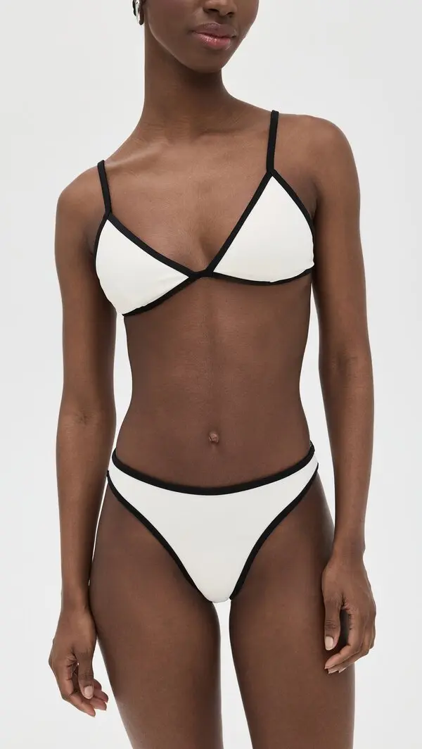 Good American Compression Perfect Fit Bikini Top - Cloud White