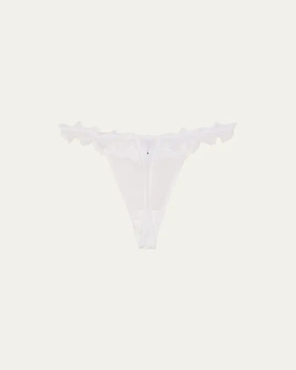 Lise Charmel Source Beaute Embroidered Tulle Thong