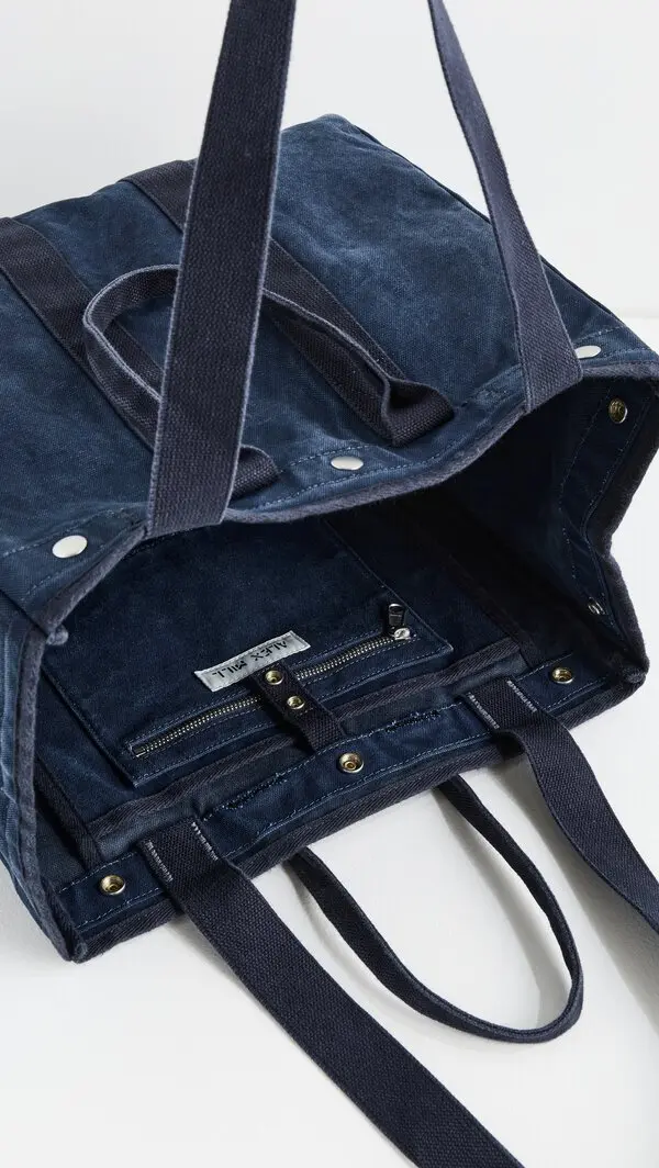 ALEX MILL Canvas Tote Bag - Navy