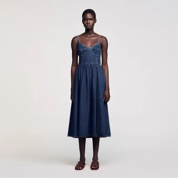 blue off the shoulder midi dress Sky-Blue Off-Shoulder Midi Dress