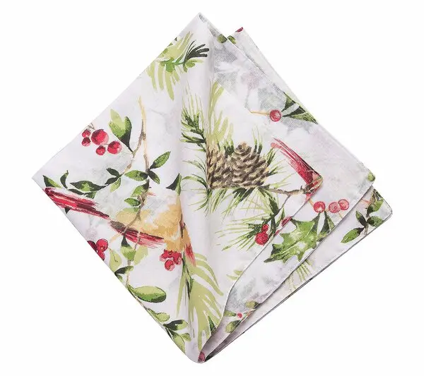 VALERIE PARR HILL Ruby Cardinal Napkin Set Of 6 Valerie - One-color