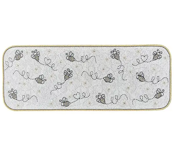 TEMP-TATIONS As Is Seasonal 36' X 13' Beaded Table Runner - One-color