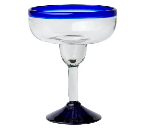 10 STRAWBERRY STREET Cobalt Rim Mexican Glass, Margarita - One-color