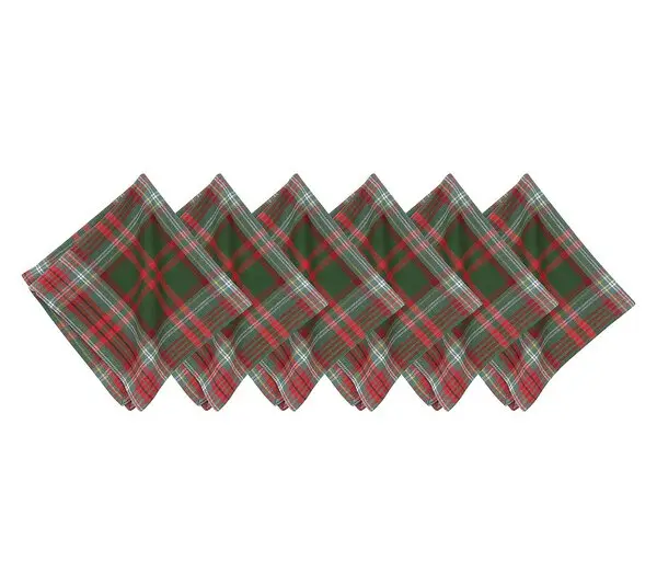 VALERIE PARR HILL Axel Plaid Napkin Set Of 6 Valerie - One-color