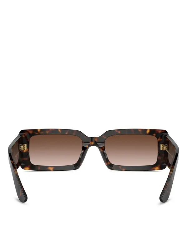 Dolce & Gabbana Rectangular Sunglasses, 53mm - Havana/brown Gradient
