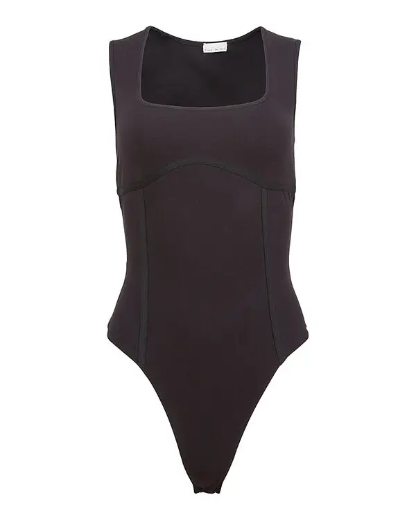 FLEUR DU MAL Square Neck Bodysuit - Black