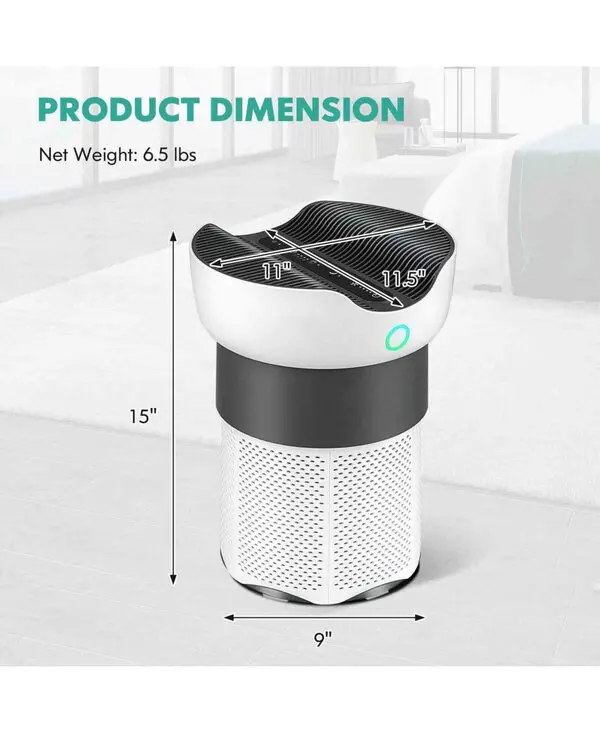 MECALE Air Purifier With Sleep Mode For Home Office Up To 1300 Sq Ft