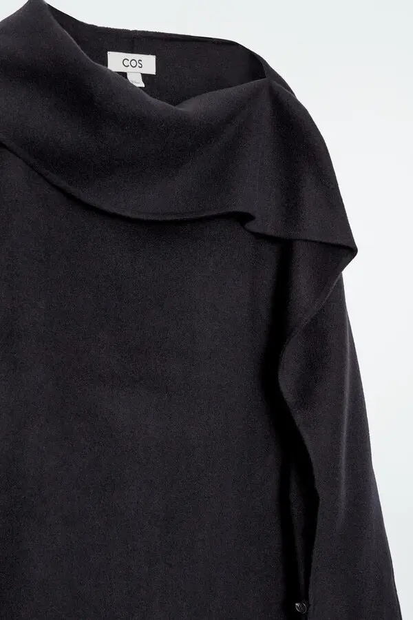 Cos Asymmetric Double-faced Wool Top
