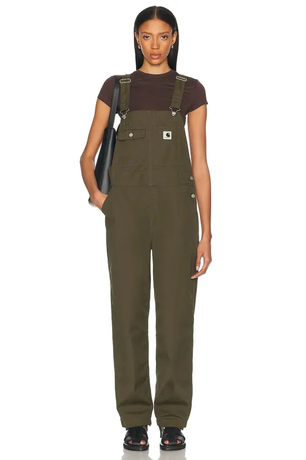 Carhartt Work In Progress Harlington Bib Overalls In Army - Turtle