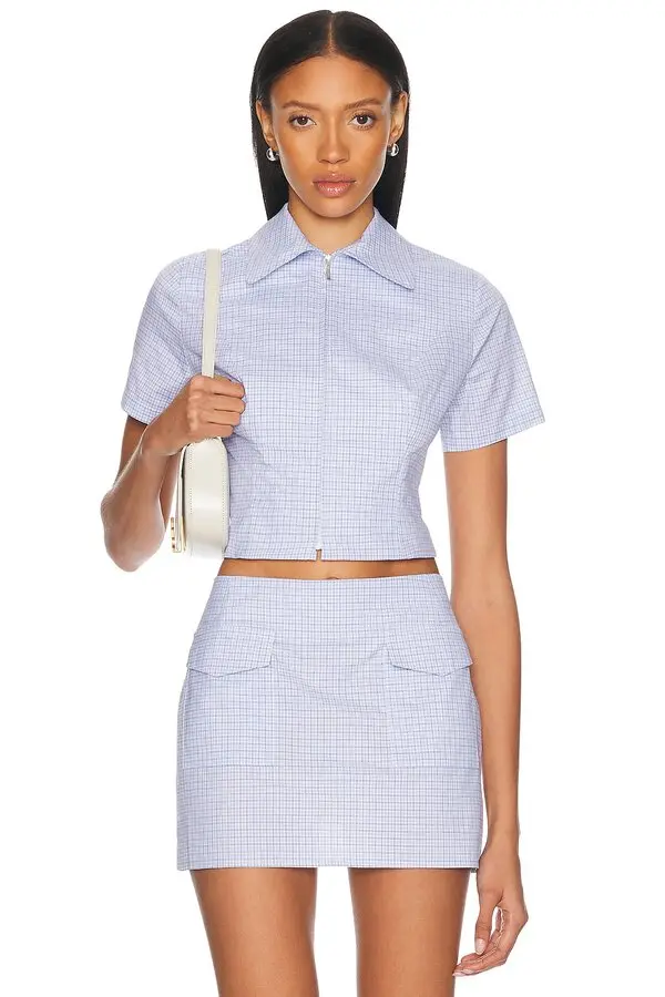 ALFIE Sulta Top - Blue Checkered